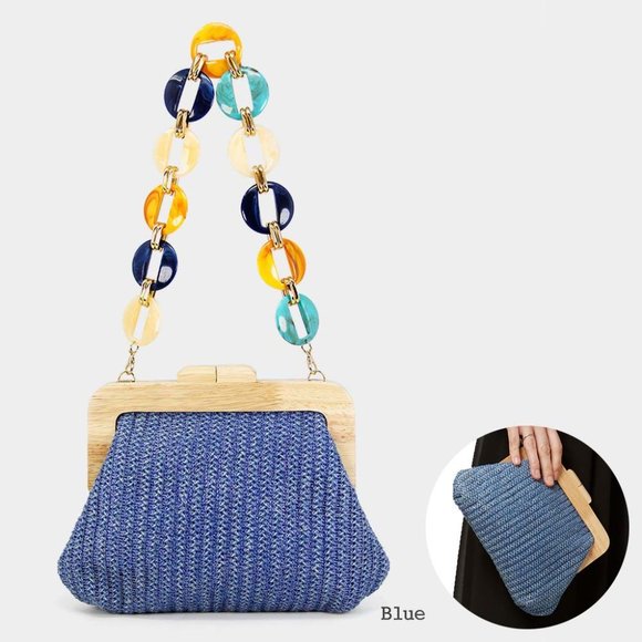 Bags | Bead Handle Solid Evening Bag | Poshmark